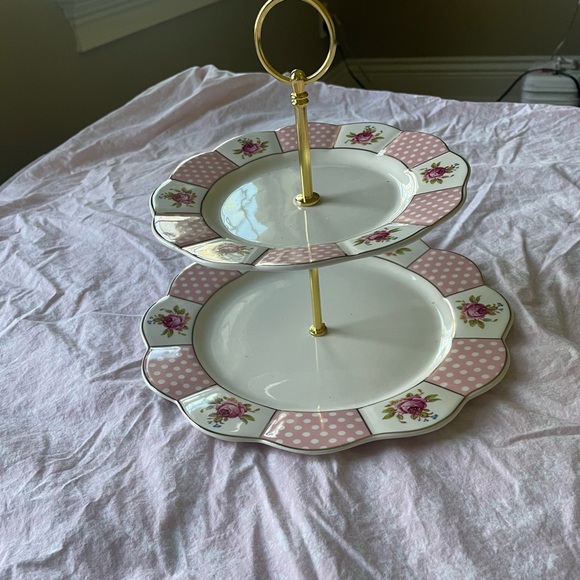 Grace Teaware | Dining | Brand New Grace Teaware Roses Porcelain 2 Tier ...